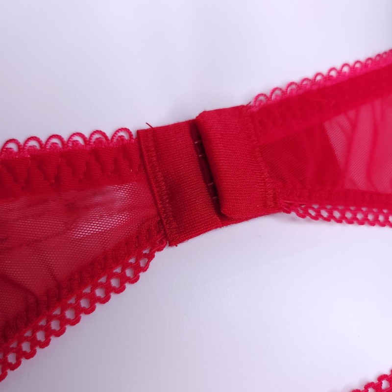 Crimson Elegance: Red Sissy Garter Belt for Men. Mesh Lace Sissy ...