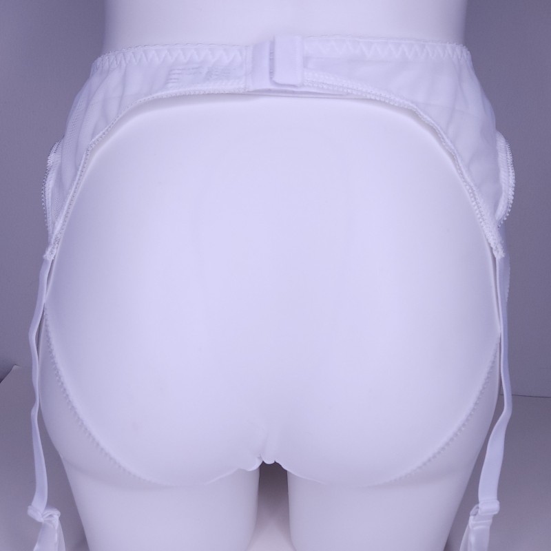 White Harmony: Men's White Mesh Garter Belt White Harmony: Men's White Mesh Garter Belt