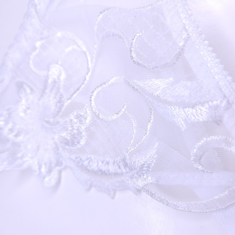 White Harmony: Men's White Mesh Garter Belt White Harmony: Men's White Mesh Garter Belt