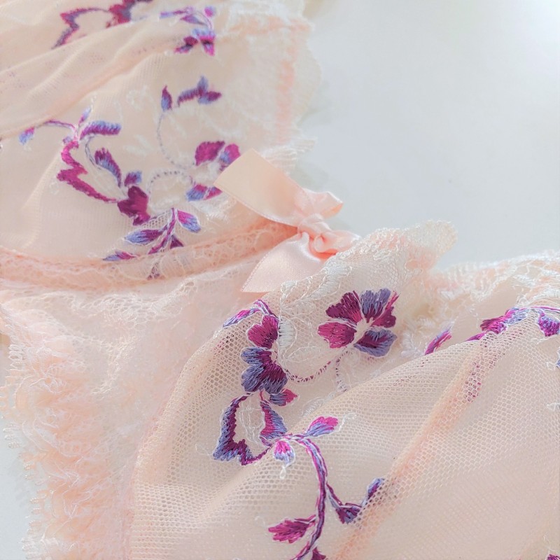 Apricot Euphoria: Premium Balconette Bra for the Crossdressing Man