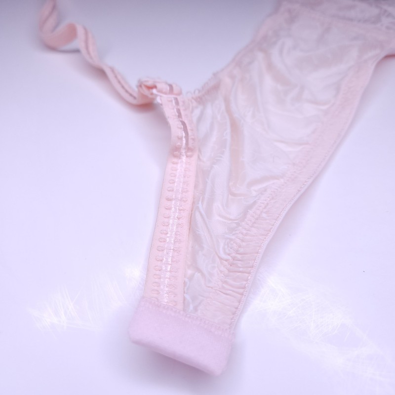 Silken Elegance: Underwire AA Cup Bra for Men