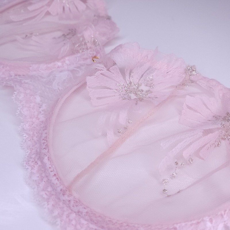 Pink Whisper: AA Cup Underwire Bra for Men