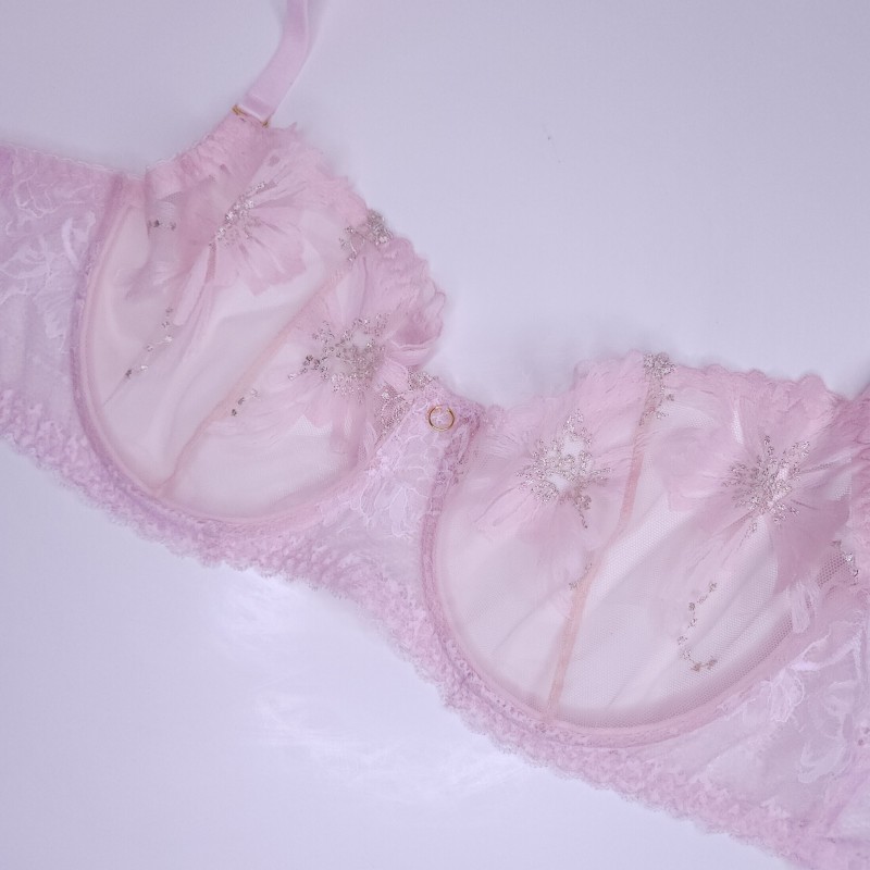 Pink Whisper: AA Cup Underwire Bra for Men