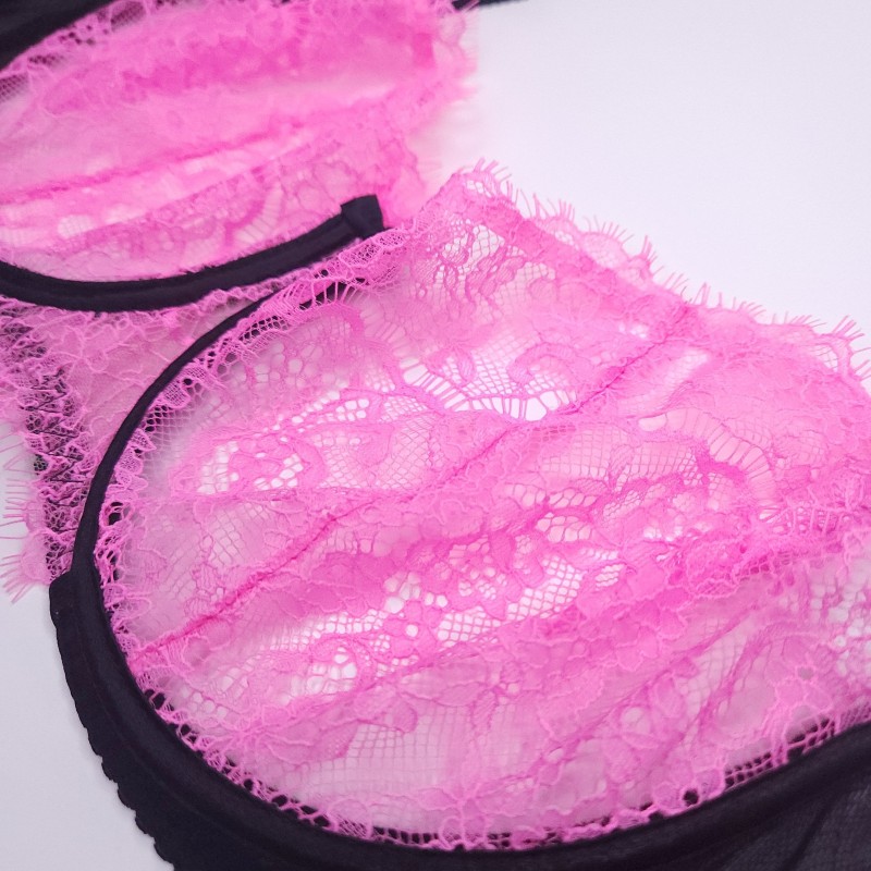 Rose Meringue: Pink Underwire Bra for Men in AA Cup