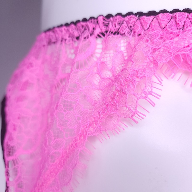 Rose Meringue: Pink Black Lace Garter Belt