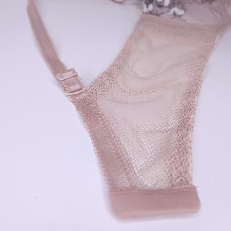 Nude Petal: Beige Femboy Bra AA Cup Underwire