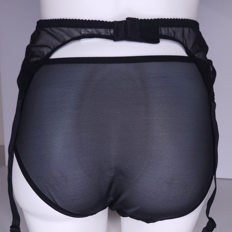 Midnight Ties: Sheer Polka Dot Bow Tie Maxi Brief