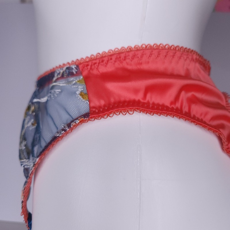 Marigold Kiss: Satin Lace Sissy Garter Belt for Men