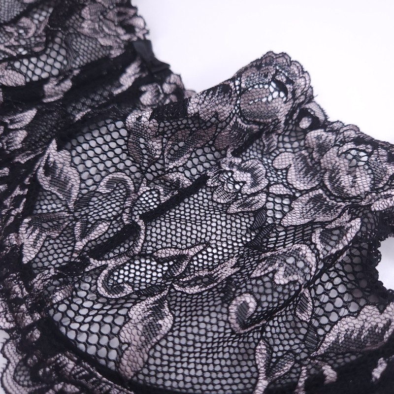 Noir Mirage: Crossdressing Lingerie Bra AA Cup