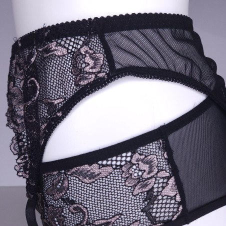 Noir Mirage Black Sissy Lingerie Garter Belt