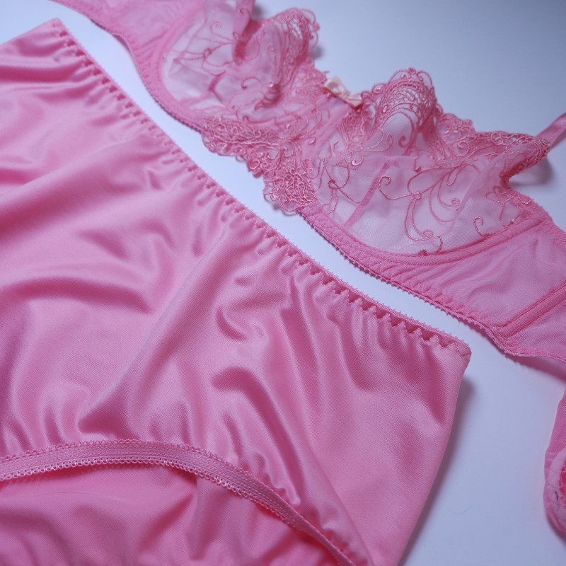 Cherry Darling: Cross Dress Satin Sissy Maxi Brief Full Front Coverage