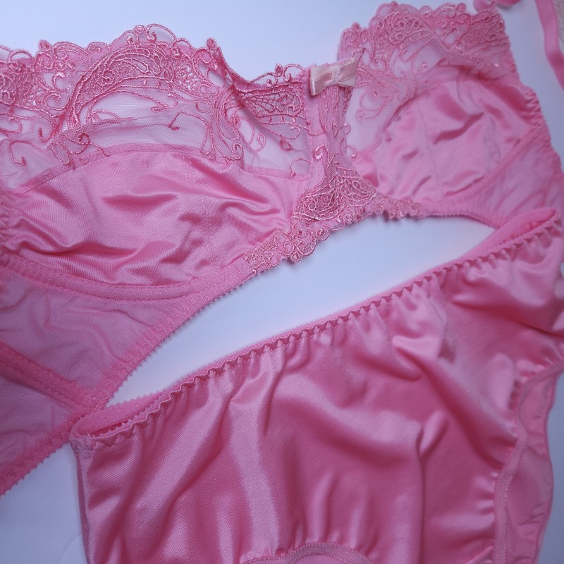 Cherry Darling: Cross Dress Satin Sissy Maxi Brief Full Front Coverage