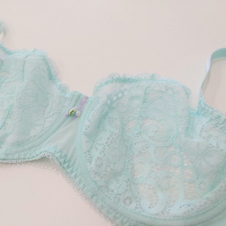 Aquamarine Lace Bra for Men: Premium European Craftsmanship