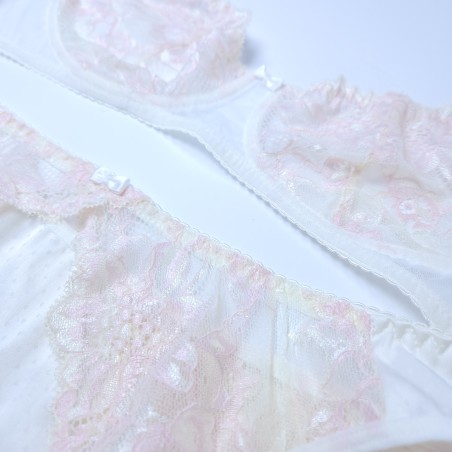 Satin Blush: Sissy Satin Lace Garter Belt M2F Lingerie for Men