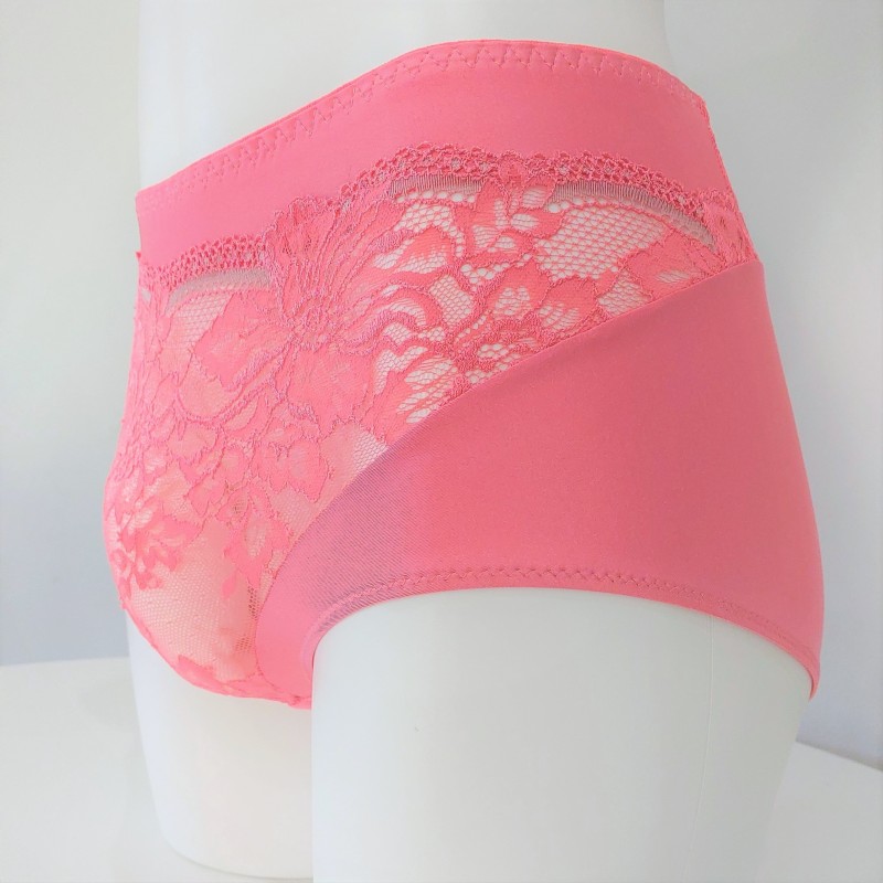 Peach Bliss High-Rise Briefs: Soft Men's Lingerie in Plus Sizes