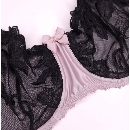 Flirty Pink Satin & Lace: Premium Everyday Men's Bra