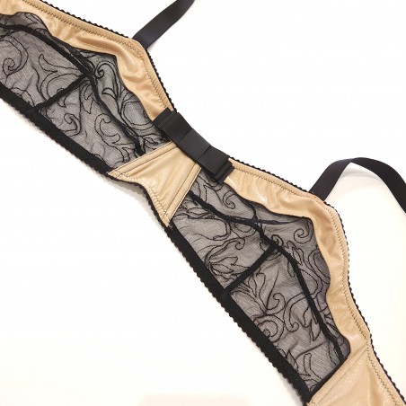 Golden Twilight Fantasy: Ultra-Sheer 44AA Bra for Men