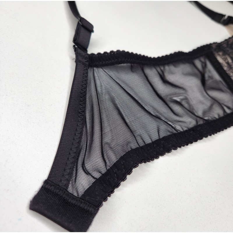 Mesh Marvel: Men's AA Cup Balconette Bra for Crossdressers